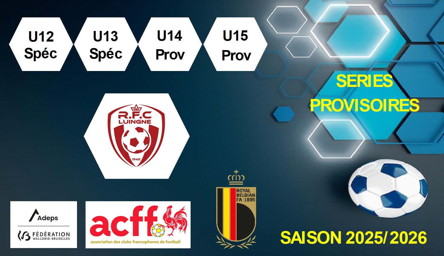 SAISON 2025/2026 : séries provisoires U12 Spéc / U13 Spéc / U14 Prov ...